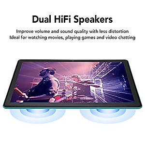 10.1in Smart Phone Tablet, 5.0 Green Smart Phone Tablet 100‑240V for Studying for Office (US Plug)