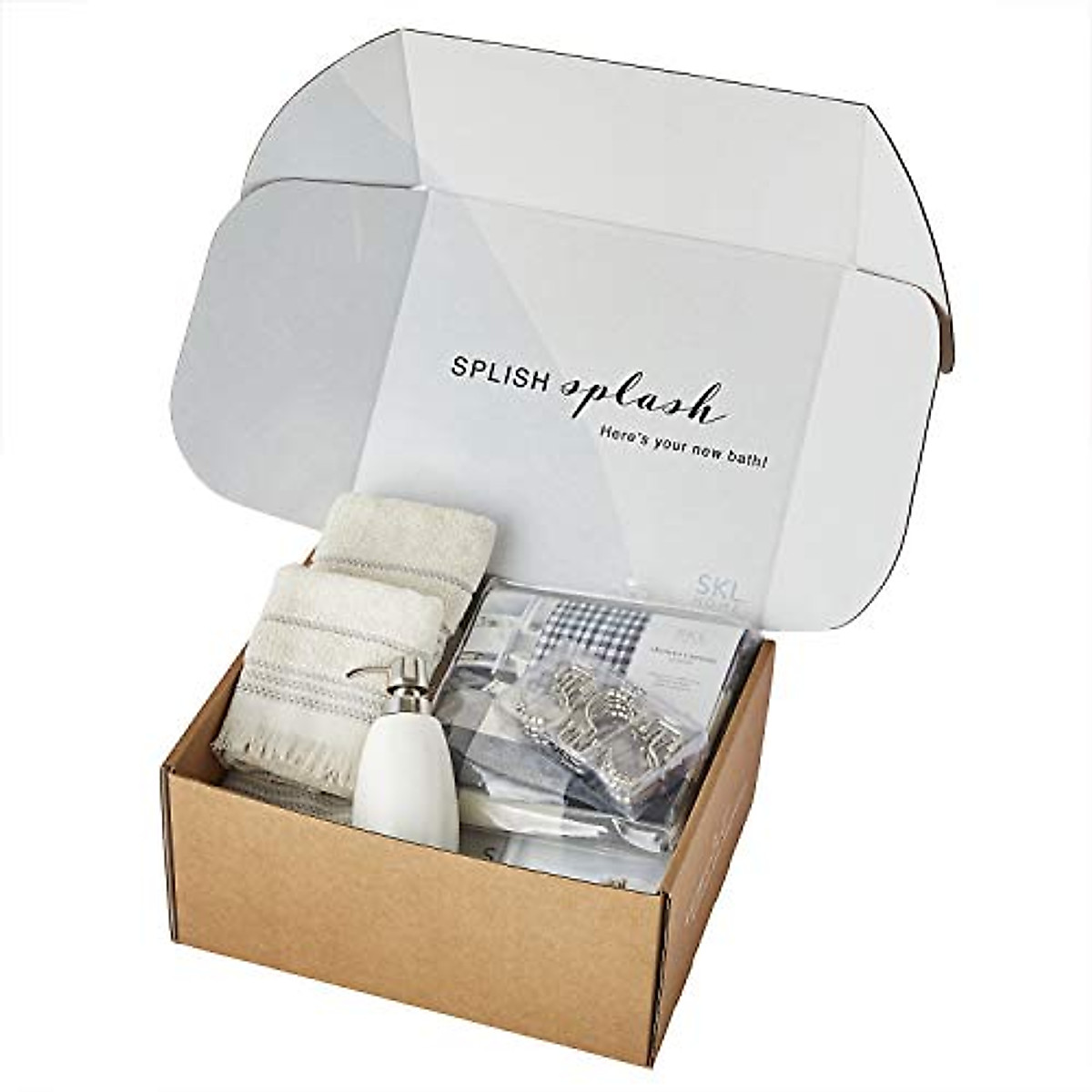 SKL Home Grandin Full Bath Gift Splash Box Plus Set (9 Pieces), Multicolored