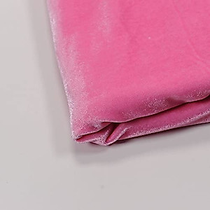 The Wide 60" Spandex Velvet Fabric for Costume, Apparel, Craft and Sewing by 2Yards(Pink 2Yards)
