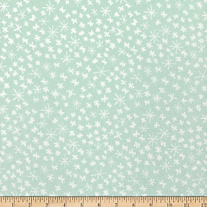 Riley Blake Designs Riley Blake Nice Ice Baby Snowflakes Fabric, Mint