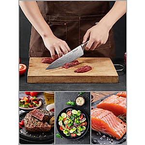 D.Perlla Kitchen Knife Set 15 Pieces, Knife Set with Block and Sharpener, High Grade Stainless Steel Kitchen Knife Set, Steak Knives, Scissors for Chopping, Slicing, Dicing, Sharp and No Rust