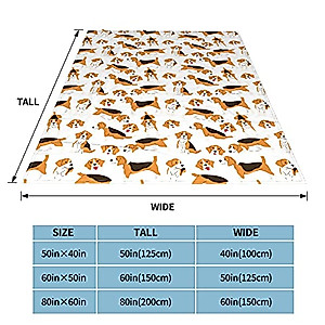 srufqsi Beagle Dog Throw Blanket Fleece Flannel Blankets Couch Sofa Bed Blanket for Kids Teen Adults