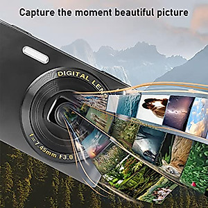 Digital Camera for Photography - 2.7 Inch 18MP LCD Screen 8X Digital Zoom FHD 1080P Digital Camera Small Camera for Teens Students Boys Girls Seniors Elders