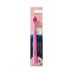 Perioe Himalayan Pink Salt Toothbrush, Small (1 Count) | Compact Head, Soft Bristle Manual Toothbrush Infused with Himalayan Pink Salt for Deep Cleaning Tartar Plaque, Sensitive Gums & Teeth Oral Care