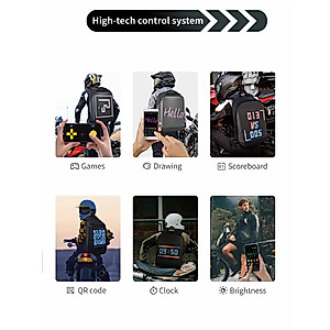 Taysem LED Backpack Motorcycle Backpack - Cool Laptop Backpacks for Men Smart LED Backpack with Programmable Pix Screen (A)
