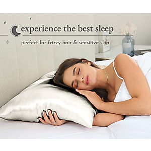 California Design Den - Silky Soft Rayon from Bamboo Cases Standard Size, Set Of 2 For Smooth Hair & Skin, Fits Standard & Queen Pillows, Ivory Pillow Covers