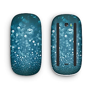 Design Skinz Unfocused Blue Glowing Orbs of Light Vinyl Decal Compatible with The Apple Magic Mouse 2 (Wireless, Rechargable) with Multi-Touch Surface