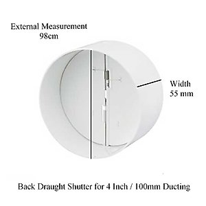Brown Square Gravity Extractor Air Vent & Back Draught Ducting Shutter by SmartHome