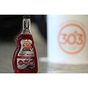 303 Products Marine Boat Wash with UV Protectant - For A Deep Clean, Spot Free Shine - 30 Day UV Protection - Removes Salt, Dirt, And Grime - Marine Safe, 32 fl. oz. (30586)