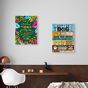 LISTNGBO Advice from a Dog Wall Art Canvas,Funny Dog Saying Canvas Painting Wall Decor for Dog Lover Home Farmhouse Living Room Office Bedroom