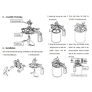 XINHNMUU 2 PCS 4L Mixing Mate Paint Lid Kit, Paint Can Pouring Spout with Better Sealing Effect, Universal Paint Shaker, for Stirring, Storing and Pouring