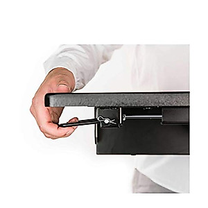 Stand Up Desk Store AirRise Pro Two Tier Standing Desk Converter Monitor Stand with Built-in Keyboard Tray (Black, 32" Wide)