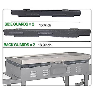 Wind Guards for Blackstone 36' Griddle, Magnetic Wind Screens, Blackstone Griddle Accessories, Fit for Blackstone Grill, Magnetic Stainless Steel Wind Screens Protect Flame Hold Heat (Iron, 36"inch)
