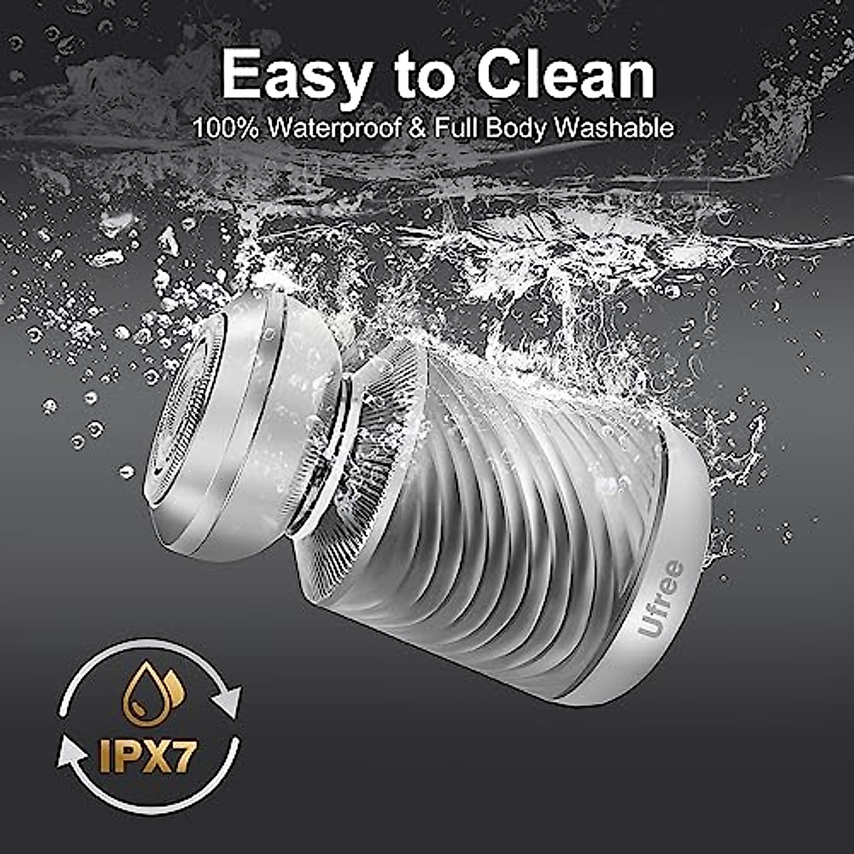 Ufree Mini Shaver Travel Razor, Pocket Portable Electric Shaves for Men Face, Mini Electric Razor for Men, IPX7 Waterproof Rotary Shaver Razor, Beard Trimmer for Men, Mens Grooming Kit, Gifts for Men