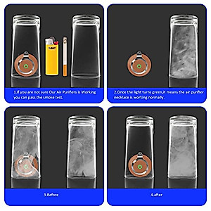 OVICISK Necklace Air Purifier, Personal Air Purifier, USB Rechargeable Travel Size Air Purifier, Portable Wearable Air Purifier for Home, Kids, Adults, Office, Smell-Brown