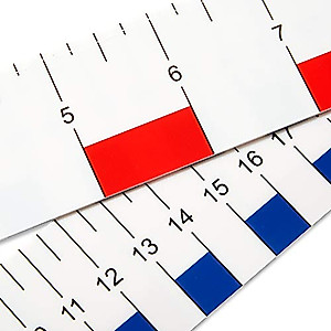 hand2mind 12 inch Flexible Safe-T Plastic Beginner Rulers, Set of 12