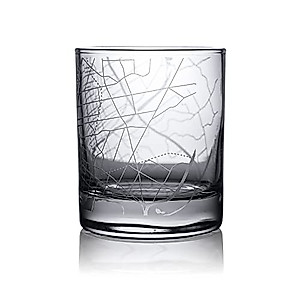 Austin City Map Whiskey Glass, Unique Gift, 10.5 oz
