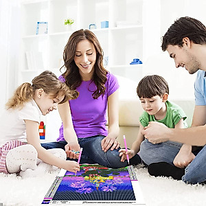 DIY 5D Diamond Painting by Number Kits, Crystal Rhinestone Diamond Embroidery Paintings Pictures Arts Craft for Home Wall Decor (Castle, 12x16inch)