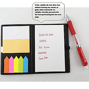 Fengtaiyuan ADRP18, Retractable Gel Pens, 0.5mm, Red Ink, Fine Point, Writting Smooth, 18 Pack (Red-ADRP18)