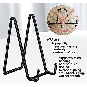 12 Pack 6"Plate Stands for Display,Metal Plate Holders Display Stands Can Be Used for Picture Stands,Book Stands for Display,Plate Display Stands,Easel,Photo Frame Stands,Plaque Stands,Desktop Stand.