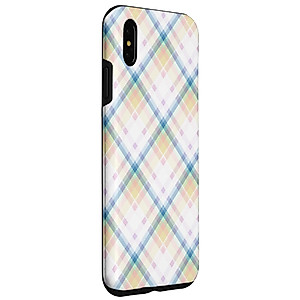 iPhone XS Max Cute Spring Tartan Check Pattern For Girls Simple Decorative Case