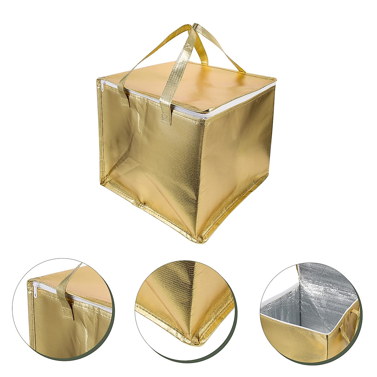 TOPPERFUN Lunch Bag Insulation Bags Insulated Shopping Bag Insulated Bags Carrier Supermarket Keep Warm Food Bag Rainbow Film