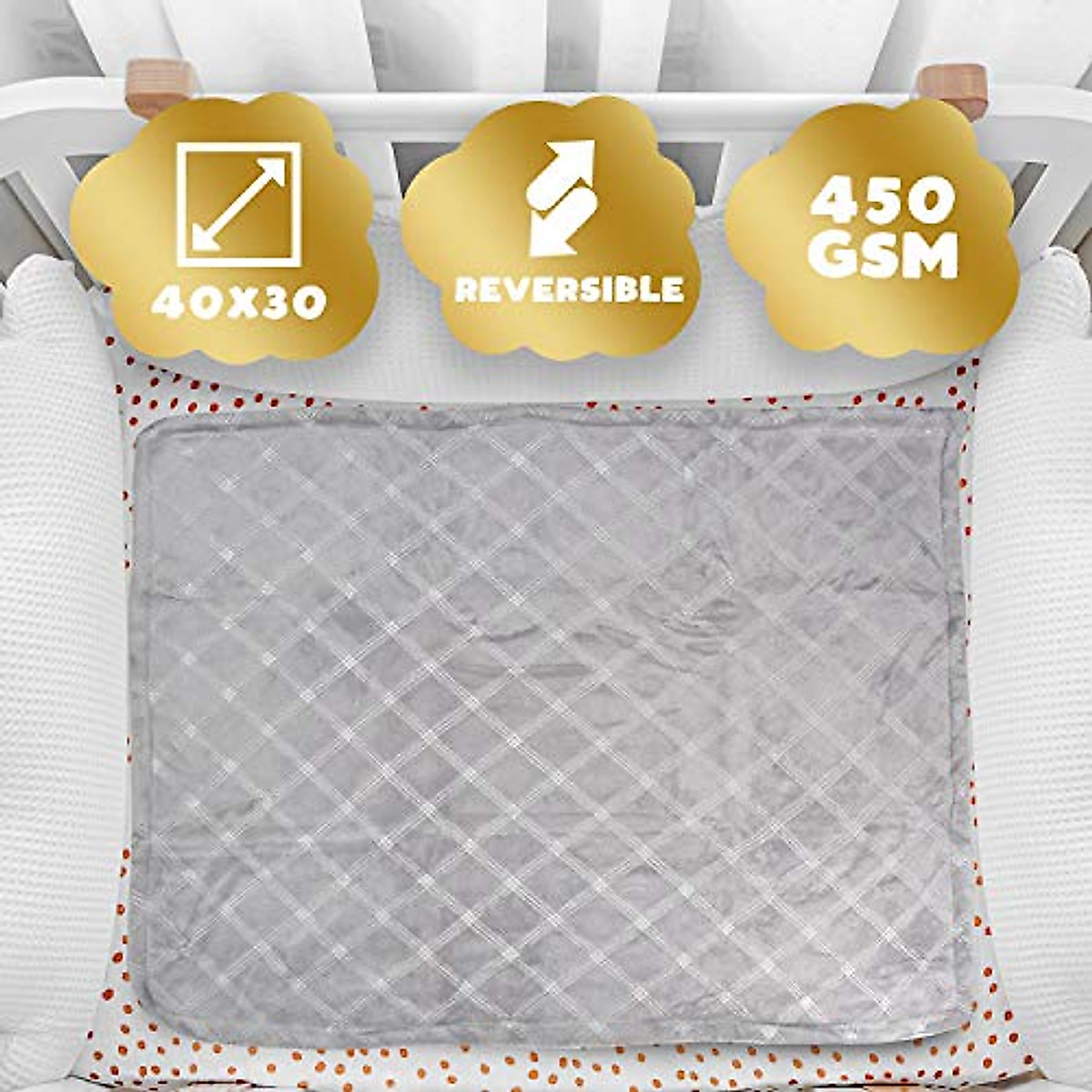 Sherpa Fleece Baby Blanket Reversible - Breathable Microfiber Plush Receiving Blanket- Great Throw Blanket for Cribs, Strollers, Baby Car Seat Travel, Indoor & Outdoor Use - 30” x 40”