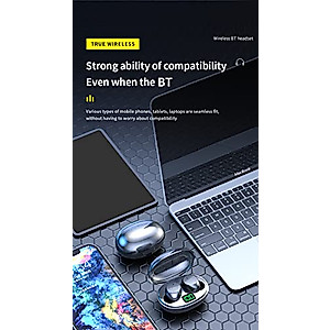 LmtLessDeals Wireless Bluetooth Earbuds Game Headphones 5.3 BT HiFi Stereo Premium Sound with Heavy Bass Shock K20 Touch Control Smart Noise Reduction Long Battery Life