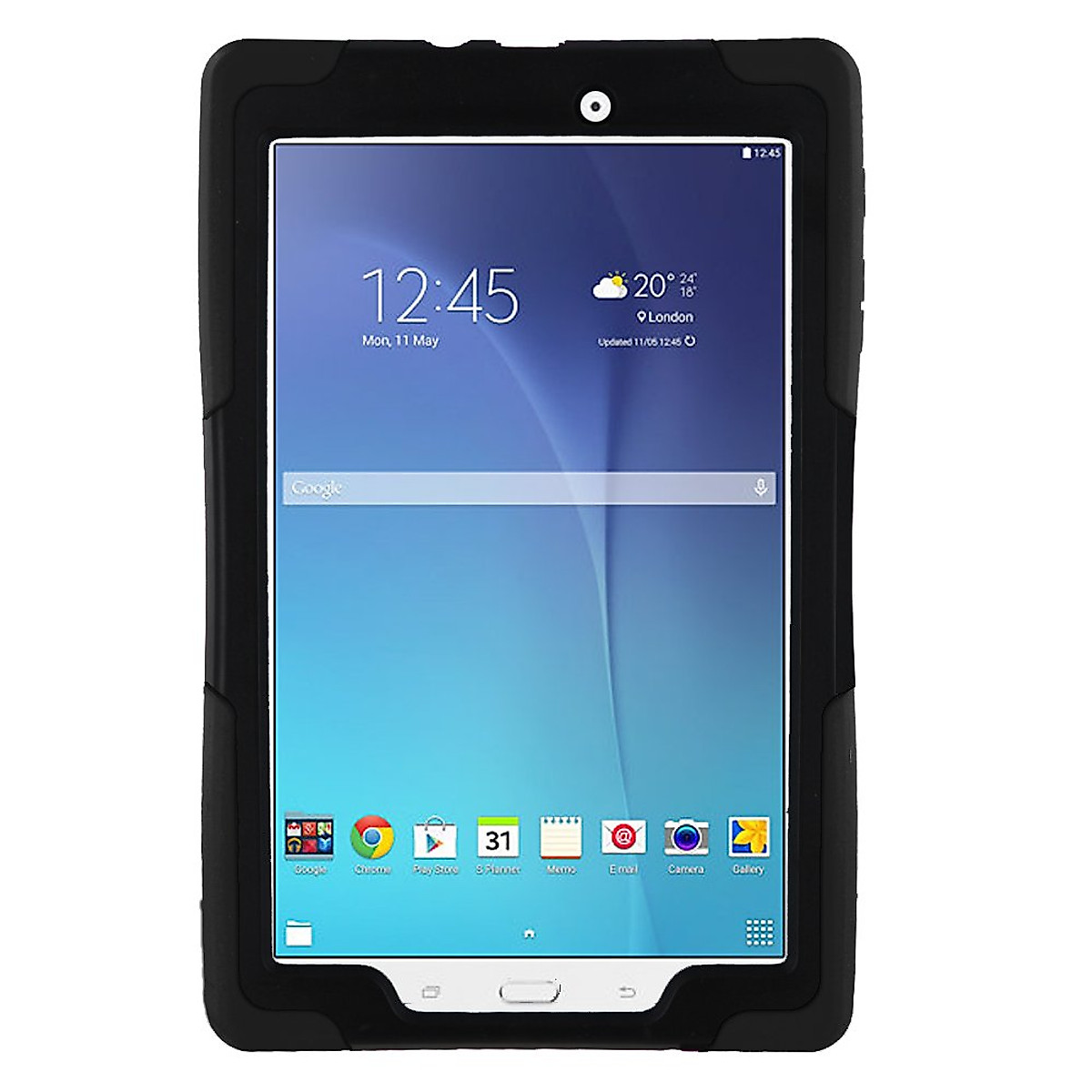 KIQ Armor Series for Samsung Galaxy Tab E 9.6 Case Thick Protective Kickstand Case for Samsung Galaxy Tab E Case SM-T560 2015 (SM-T560/T561/T565/T567) - Black