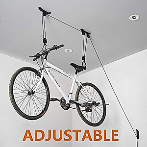 Wallmaster Bike Ceiling Mount Lift Hoist Hanger Storage Rack for Garage Indoor 1 Pack