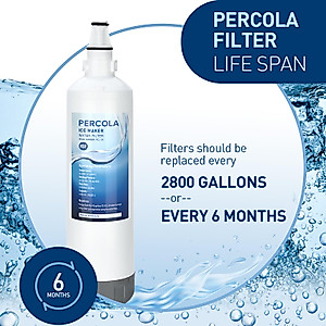 PERCOLA Sub-Zero 7012333/7042803 & Manitowoc K00374/K00374001 Ice Maker Water Filter, Compatible with Sub-Zero UC-15I Ice Maker, Manitowoc AR-2800/ SM-50 Ice Maker (3 Pack)