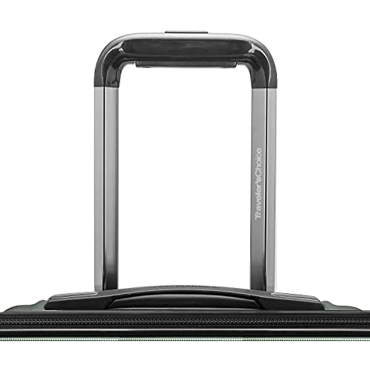 Traveler's Choice Archer Polycarbonate Hardside Spinner Luggage Set, Tie Down Straps ,Green, 2-Piece