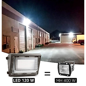 Lepro 2 Pack WL5000 LE Solar Flood Lights Outdoor Motion Activated Security Lights & Dusk to Dawn Area Light with Photocell