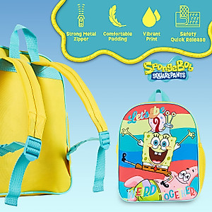 SpongeBob SquarePants Backpack for Kids, 11.6” x 9.25” x 3.14”