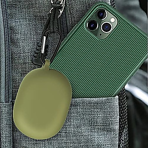 Beats Studio Ear Buds 2021 Case ,Cover Shock-Absorbing Protective Case with Keychain (Olive Green)