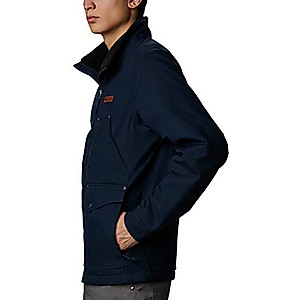 Columbia Men's Loma Vista Jacket, Collegiate Navy/Stone Green Plaid, Large