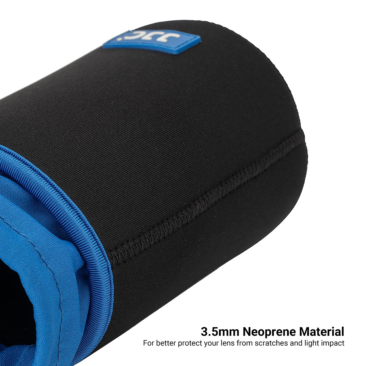 JJC Drawstring Neoprene Camera Lens Pouch Case, Protective Lens Bag for Mirrorless Lenses Up to 3.5 x 5.9 (D X H) for Canon RF 24-240mm EF-S 18-55mm f/3.5-5.6 Ni 55-200mm f/4-5.6G and More