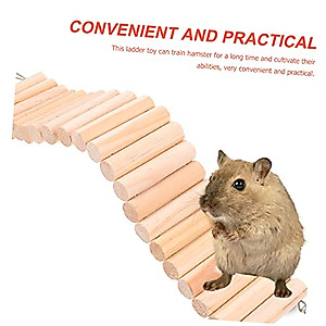Balacoo 4pcs Hamster Log Ladder Pet Guinea Pig Toys Chew Toys Wooden Hamster Toy Ladder Toy Hamster Tunnel Chinchilla Toys Toys Wooden Toys Hamster Ladder Bridge Rabbit The