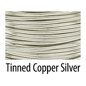 Artistic Wire, 18 Gauge Tarnish Resistant Tinned Copper Craft Jewelry Wrapping Wire, Silver Color, 10 yd