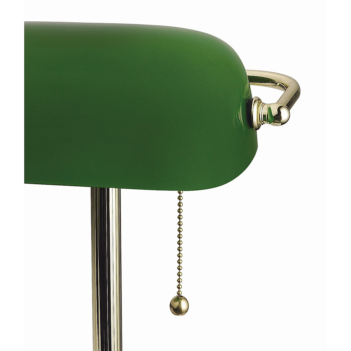 Catalina 13.5" Traditional Bankers Desk Lamp with Glass Shade, Green