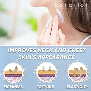 Neck Firming Cream for Tightening & Lifting Sagging Skin - Double Chin Reducer - Anti Wrinkle Anti Aging Treatment for Neck & Décolleté - Crepe Skin Repair for Chest - With Vitamin C & Coconut Oil