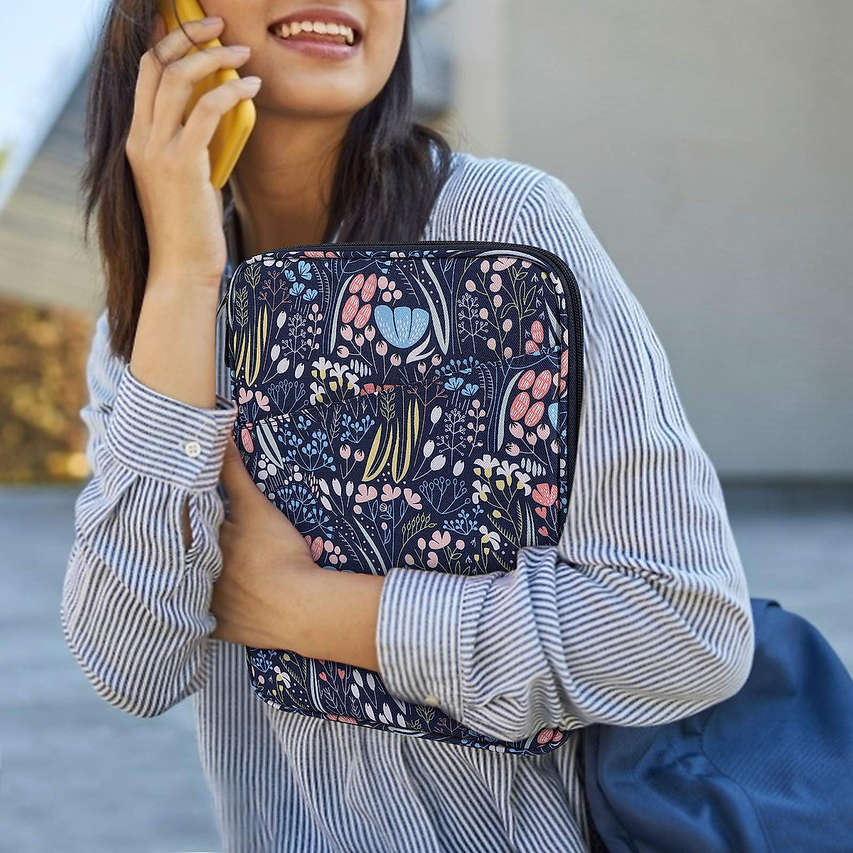 Dadanism 9-11 Inch Tablet Sleeve Bag Carrying Case for iPad 10th Gen 10.9, iPad 9/8/7th Gen 10.2, iPad Air 11", iPad Pro 11 M4 M2 2024, iPad Air5/4 10.9, Galaxy Tab A9+ Plus 11"/S9 FE, Night Blue