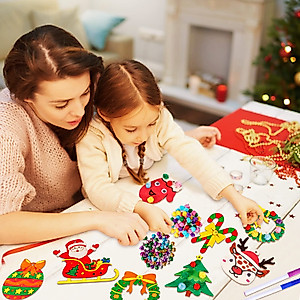 MGparty 60Pcs DIY Wood Slices, Wooden Christmas Ornaments Bulk for Crafts, Unfinished Paintable Wooden Hanging Decorations, Wood Kit for Crafts with 12 Coloured Pens and 60 Jingle Bells