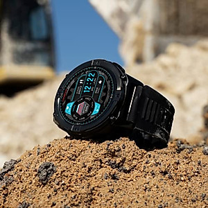 Carbinox X-Ranger Smart Watch Rugged Fitness Tracker IP69K Waterproof Compatible with Android and iOS Phone Heart Rate Sport Modes, Black, 49mm Diameter