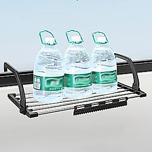 Clothes Drying Rack, Stainless Steel Folding Laundry Mini Towel Drying Rack Indoor/Outdoor Easy Install Hanging on Door Bathroom Windowsill Guardrail Corridor Balcony