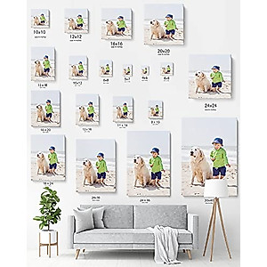 Custom Canvas Prints Personalized Canvas Wall Art With Your Photo for Bedroom Living Room Wedding Baby Pet Family Picture Framed Wall Art(8" W x 8'H)