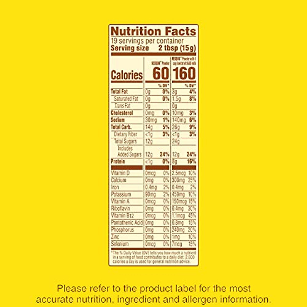 Nesquik Chocolate Flavor Powder Drink Mix Canister, Chocolate, 10 Ounce