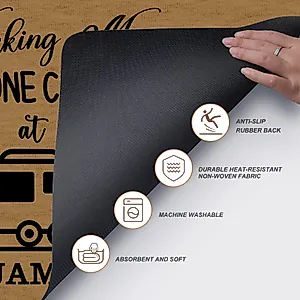 Magimagine Custom Making Memories Camping Door Mat with Family Name,Personalized Camper Doormat,Camping Signs for Campers,Rv Rugs Travel Trailer Accessories Decorations Insid Outside 30*18 Multi5