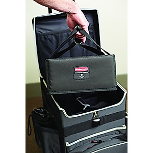 Rubbermaid Commercial Products-1902465 , Executive Quick Carts Mobile/Travel Office Cart for Housekeeper, Sales Rep, Medical Professionals, Home Healthcare, Teachers - Large, Dark Gray