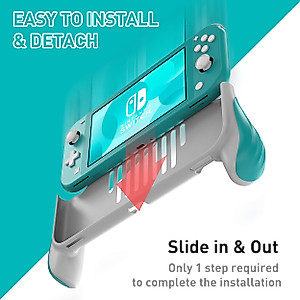 Grip for Nintendo Switch Lite, JUSPRO Ergonomic Comfort Handheld Protective Gaming Case Portable Cover Accessories Compatible with Nintendo Switch Lite